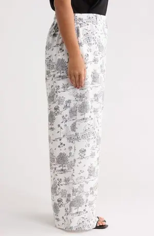 SUGARLIPS Renzo Toile Mulvane Wide Leg Pants