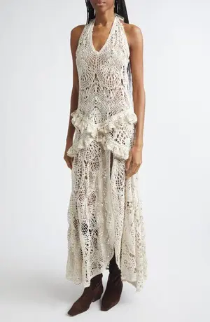 SIEDRES Elvira Lace Halter Cover-up Dress