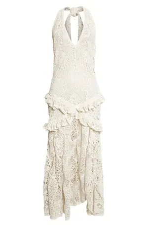 SIEDRES Elvira Lace Halter Cover-up Dress