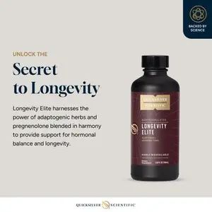 QUICKSILVER SCIENTIFIC Longevity Elite Liposomal Adaptogen And Pregnenolone Tonic