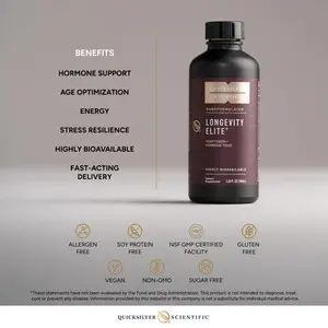 QUICKSILVER SCIENTIFIC Longevity Elite Liposomal Adaptogen And Pregnenolone Tonic