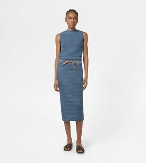 TOD'S Cotton Knit Vest With Crochet Detailing