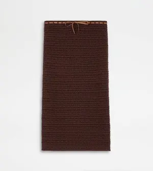 TOD'S Crochet Midi Skirt - Brown