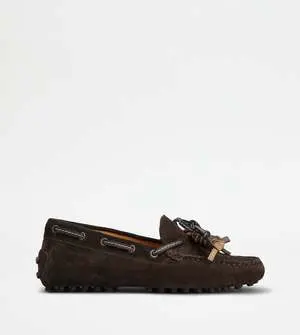 TOD'S Gommino Suede Loafers - Brown