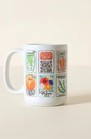 UNCOMMON GOODS Gardener's Daily Interactive Qr Mug