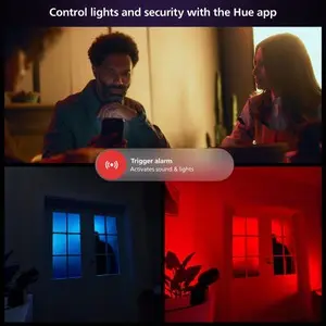 PHILIPS HUE Secure Wired Security Camera With Desktop Stand - Black