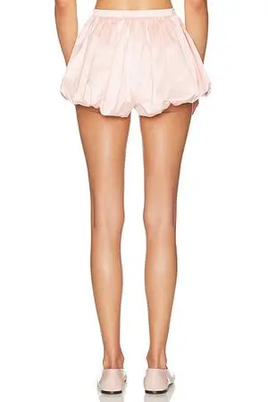 HELSA Sateen Puff Shorts - Shell Pink