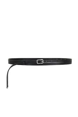 Givenchy Double Buckle Skinny Belt - Black