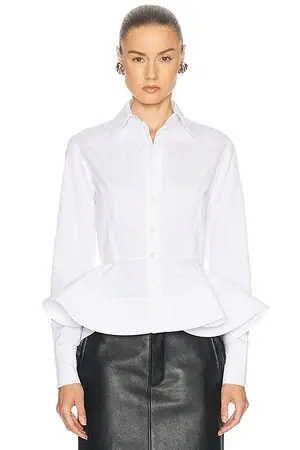 Stella McCartney Poplin Peplum Top