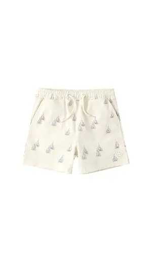 RYLEE + CRU Printed Boardshorts With Drawstring Waist
