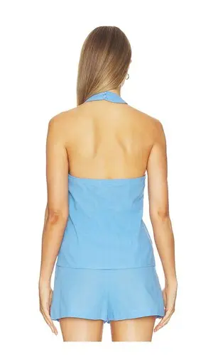 Yumi Kim Nikki Halterneck Top - Blue
