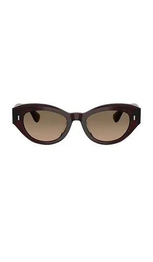 Oliver Spencer Lerrue Oval Sunglasses - Black