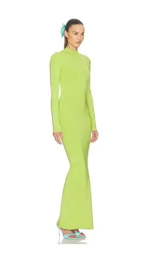 HELSA Chantria Open Back Maxi Dress - Green