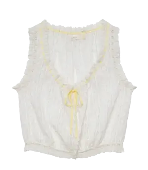 DÔEN Vetiver Organic Cotton Voile Top - Salt
