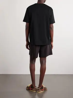 Loewe Paula's Ibiza Logo-embroidered Cotton T-shirt - Black