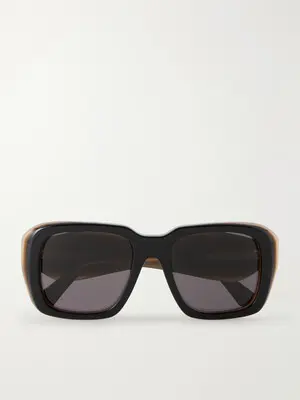 Loewe Signature Square Acetate Sunglasses - Black