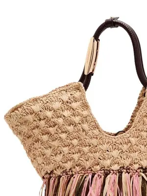 Zimmermann Golden Time Raffia Tote - Beige