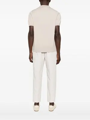 ROY ROGER'S Cotton Polo Shirt - Grey