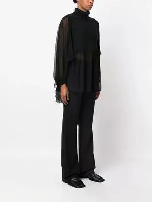 Alberta Ferretti Panelled Roll Neck Jumper