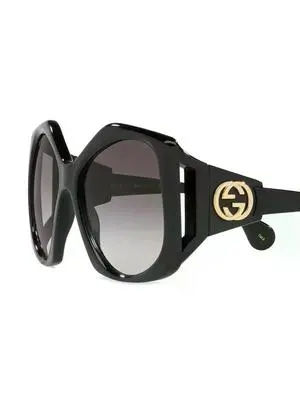 Gucci Logo-embellished Oversized Sunglasses
