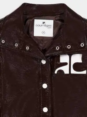 COURREGES Reedition Vinyl Jacket - Brown