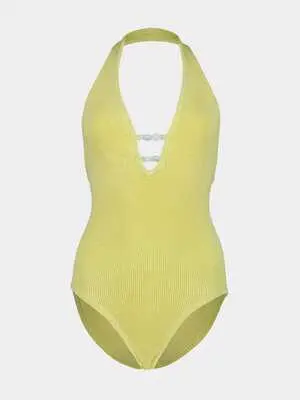 Hunza G Butter Adriana Beaded Swimsuit - Yellow