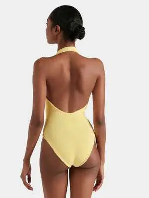 Hunza G Butter Adriana Beaded Swimsuit - Yellow