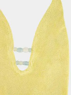 Hunza G Butter Adriana Beaded Swimsuit - Yellow