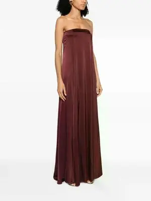 FORTE_FORTE Satin-finish Maxi Dress