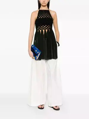 Pinko Macramé-knit Top