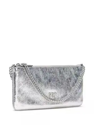 Pinko Horizontal Flat Leather Tote Bag