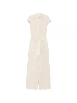 ROBERTO COLLINA Belted Button-up Jumpsuit