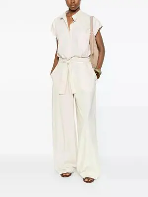 ROBERTO COLLINA Belted Button-up Jumpsuit