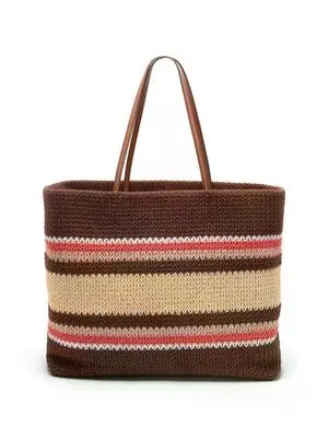Miu Miu Raffia-effect Woven Tote Bag