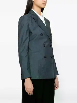 PT TORINO Double-breasted Peak-lapel Blazer - Blue