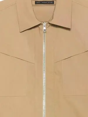 LOW BRAND Zip-up Patch-pocket Shirt