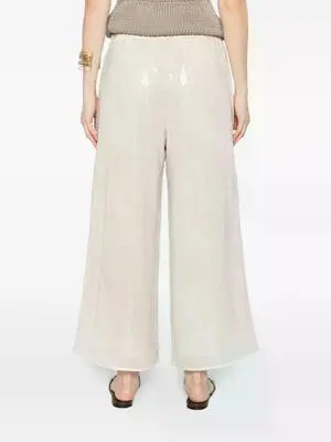 Peserico Sequin-embellished Wide-leg Pants