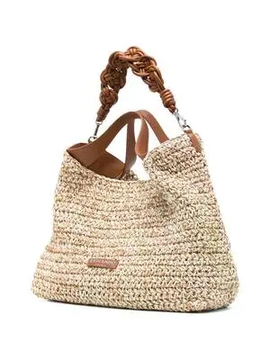 ERMANNO FIRENZE Anika Braided-handle Woven Tote Bag