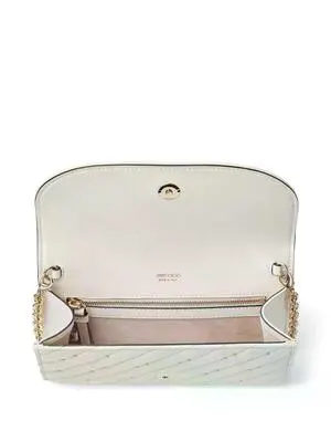 JIMMY CHOO Curve Mini Bag With Gold Tone Embellishment And Chain Strap