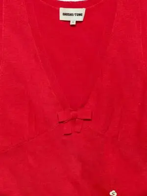 SHUSHU/TONG Bow-detail Knitted Top