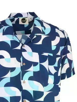 BOARDIES Baus Geometric-print Camp-collar Shirt