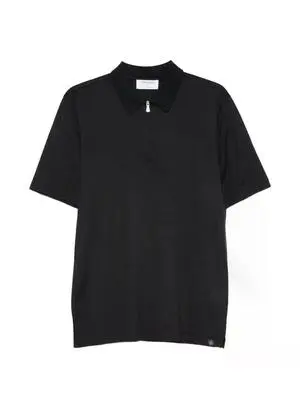 GRAN SASSO Zip-fastening Short-sleeve Polo Shirt - Blue
