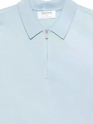 GRAN SASSO Zip-fastening Short-sleeve Polo Shirt - Blue