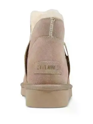 ALVIERO MARTINI 1° CLASSE Geo Map-print Suede Ankle Boots