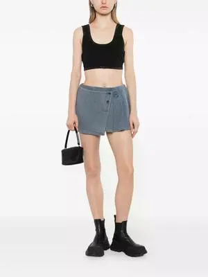 Alexander Wang Pleated Wrap Mini Skirt