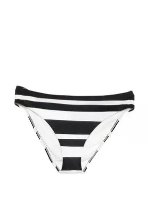 MARYAN MEHLHORN Striped Bikini Bottom - Black