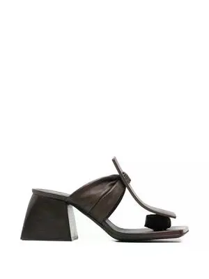 UMA WANG Ruched Square-toe Sandals