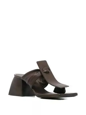 UMA WANG Ruched Square-toe Sandals