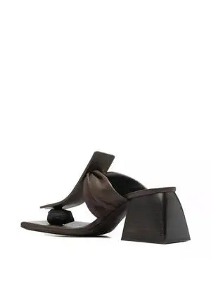 UMA WANG Ruched Square-toe Sandals