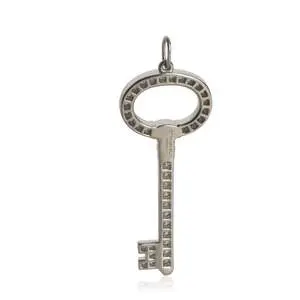 Tiffany & Co. Diamond Oval Key Pendant
